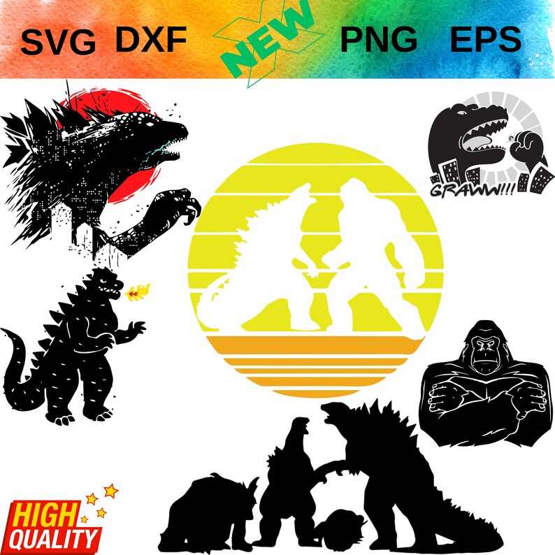 GODZILLA SVG. Godzilla Svg Bundle, Godzilla Svg, Godzilla Vector, High ...