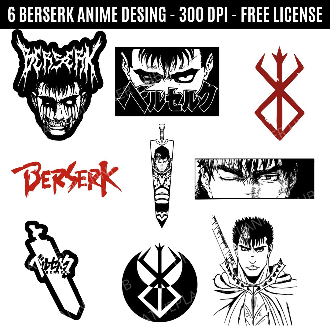 Guts Berserk PNG, Anime Design Bundle for T-shirts, Hoodies, Mugs ...
