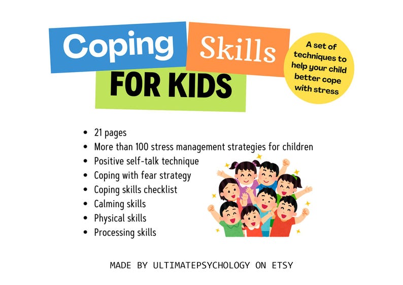 Coping Skills for Kids to Overcome Stress - Etsy