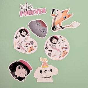 Little Miss Fortune Water Proof Sticker Set, Gaming Stickers, Glossy, 2 ...