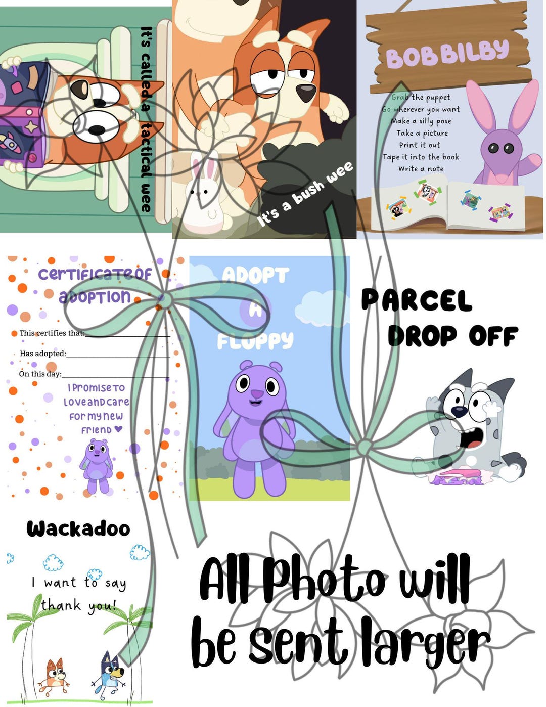 Bluey Favors and Thank You Card Digital Downloads, Party Thank You ...