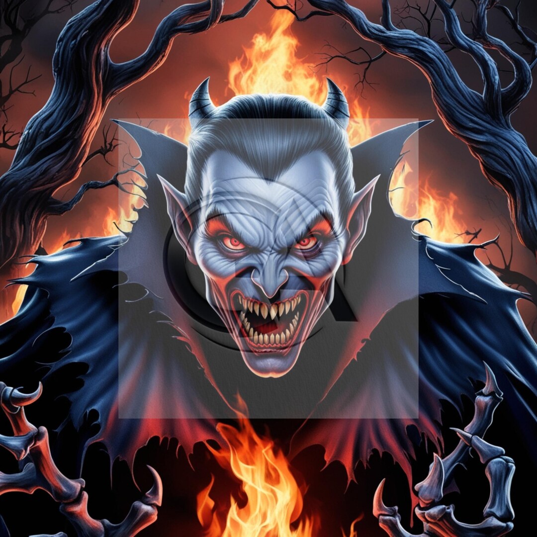 Scary Demon Vampire, Clipart Commercial Use - Etsy