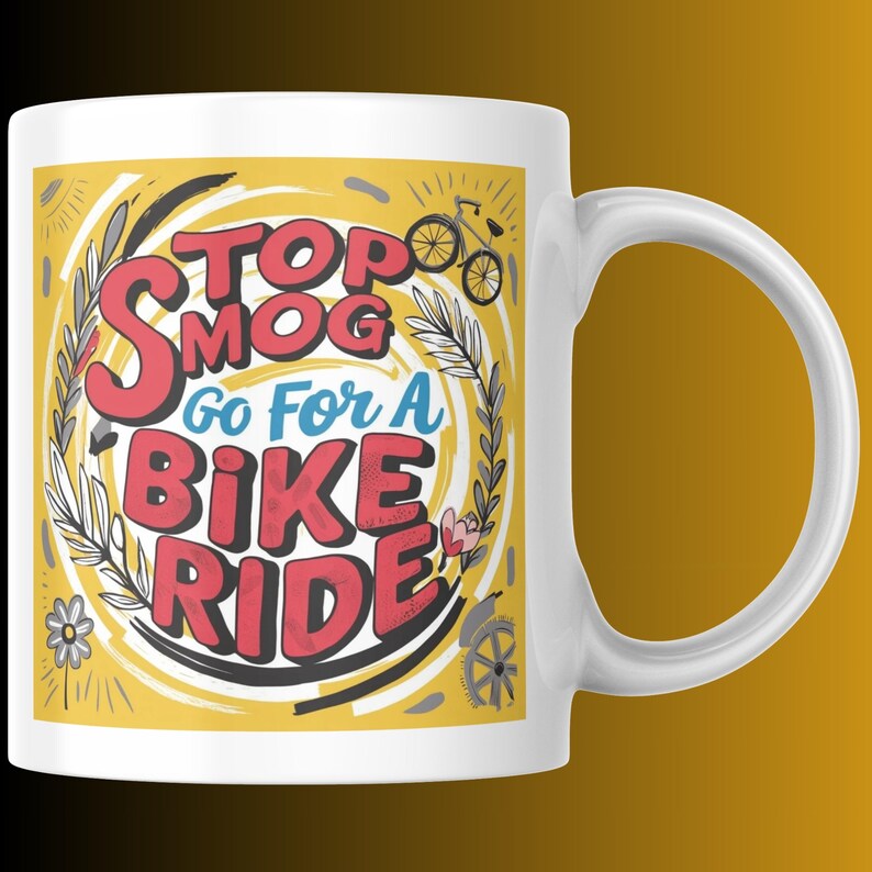 Stop Smog Go for a Bike Ride, Clipart Commercial Use - Etsy