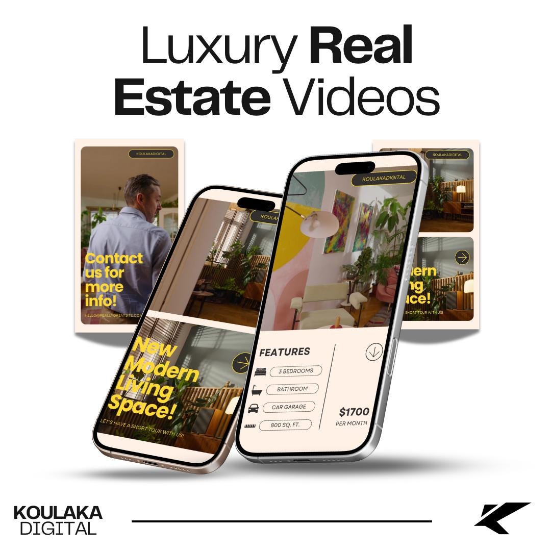 PLR Luxury Real Estate Reels Canva Template, Realtor Marketing ...