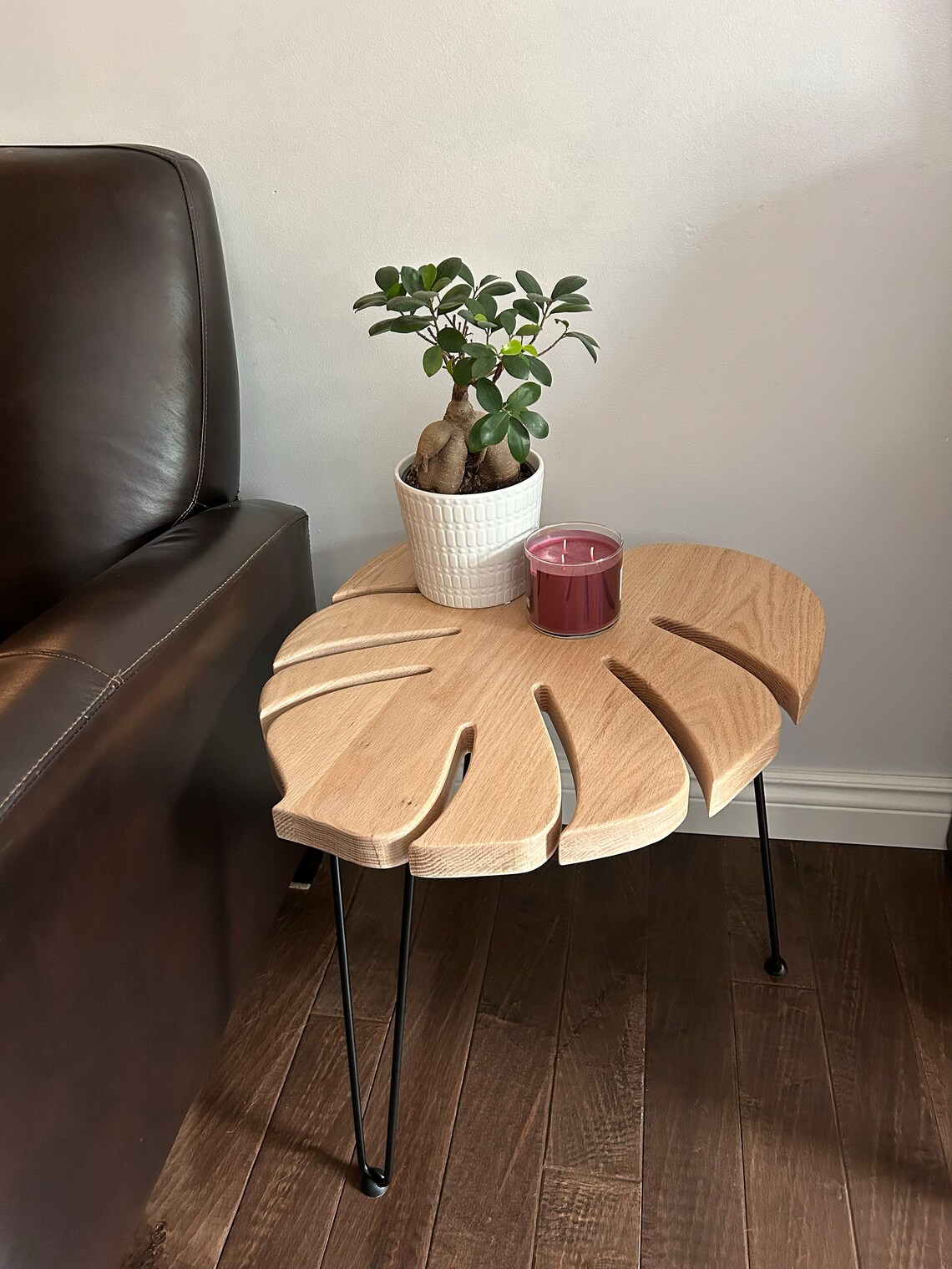 Monstera Side Table Home Decor Side Table Coffee Table Plant Table Plants Plant Stand Tropical ...