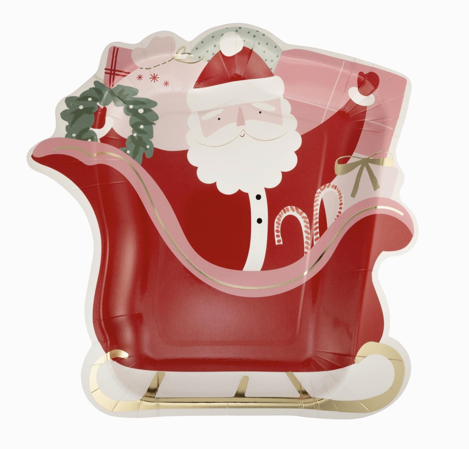 Santa's Sleigh Shaped Paper Plates - Etsy