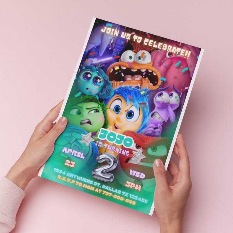 INSIDE OUT BIRTHDAY Invitation - Etsy