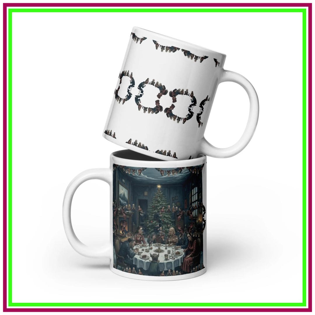 Cursed Christmas Dinner Mug – 20oz Macabre Holiday Wraparound - Etsy