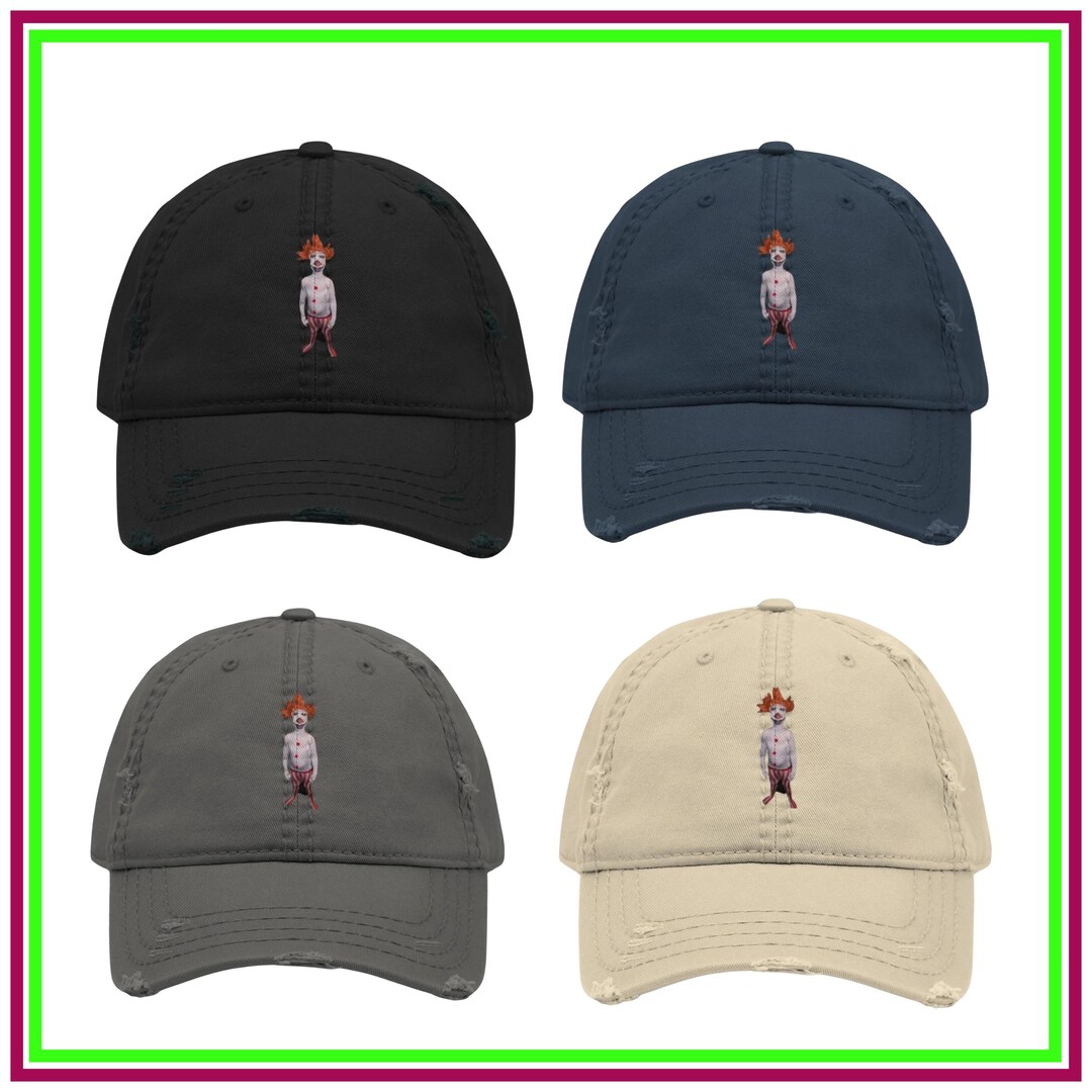 Nightmare Clown – Distressed Cursed Dad Hat - Etsy