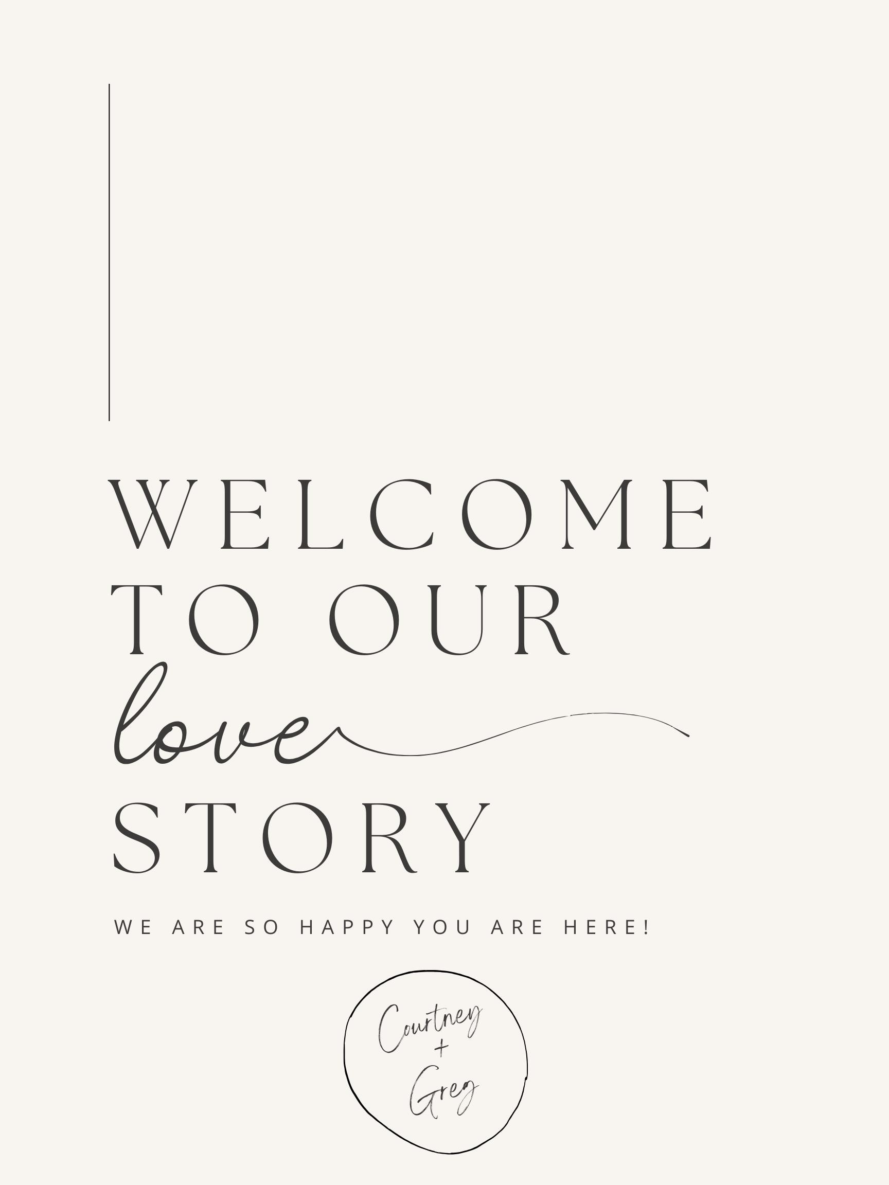 Welcome to Our Love Story - Etsy