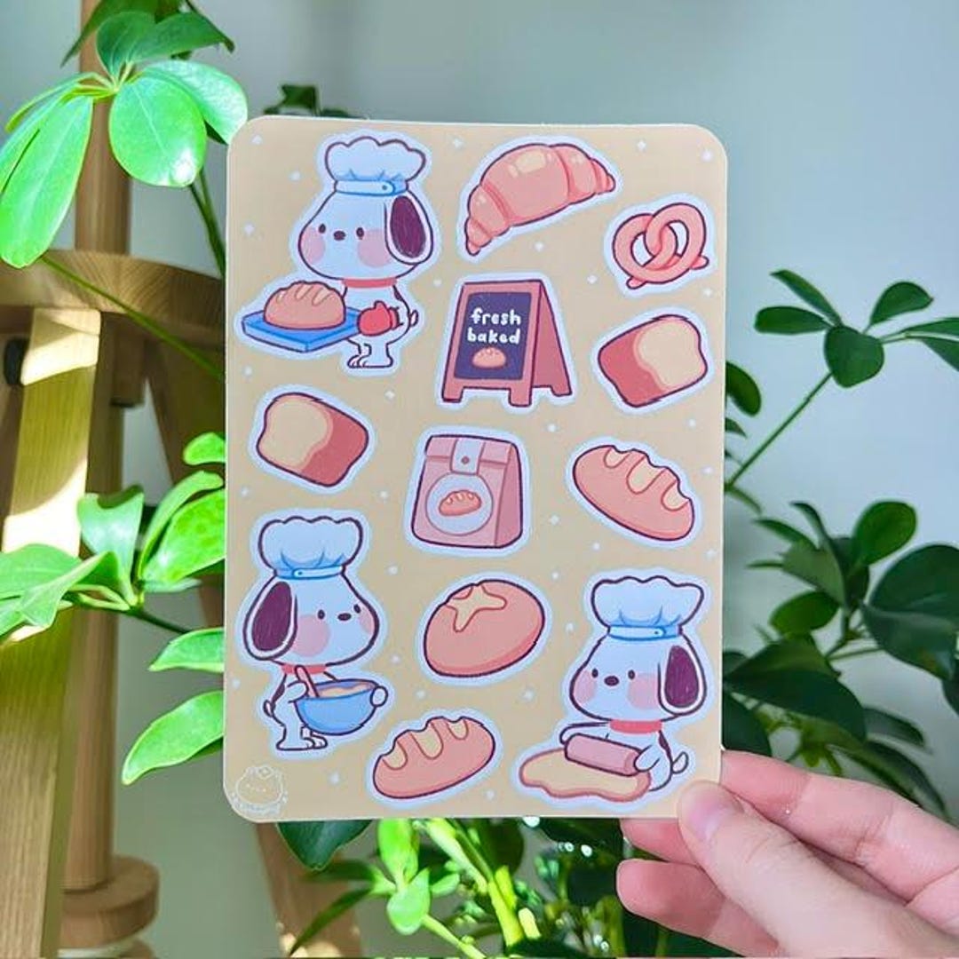 Bakery Snoopy Sticker Sheet Notebook, Scrapbook, Journals, Planners ...