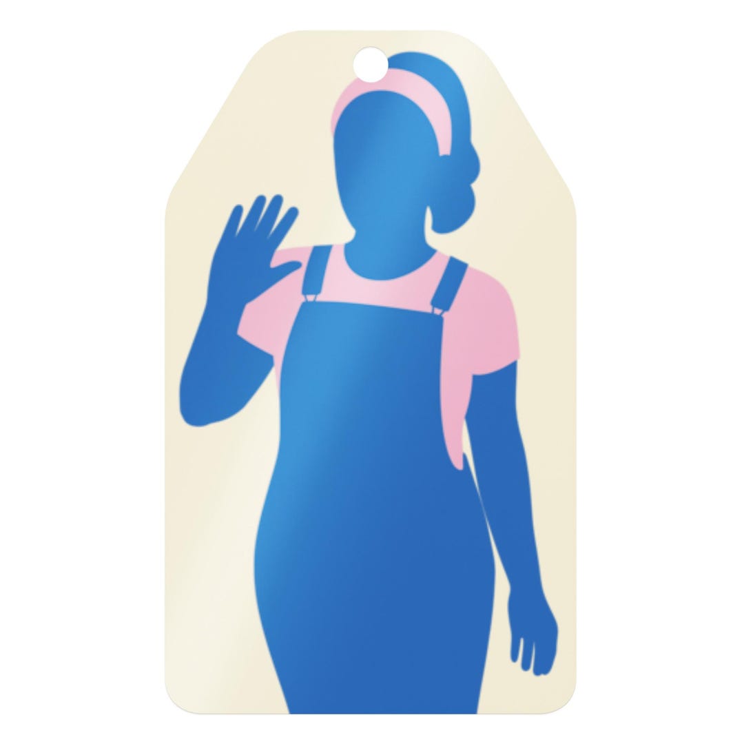 Awkward Neighbor Wave Ornament – Funny Silhouette Gift Tag for ...