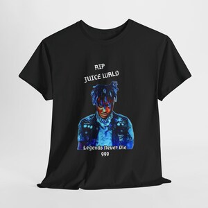RIP Juice WRLD T-shirt Legends Never Die 999 Tribute Graphic Tee Hip Hop Music Merch - Etsy