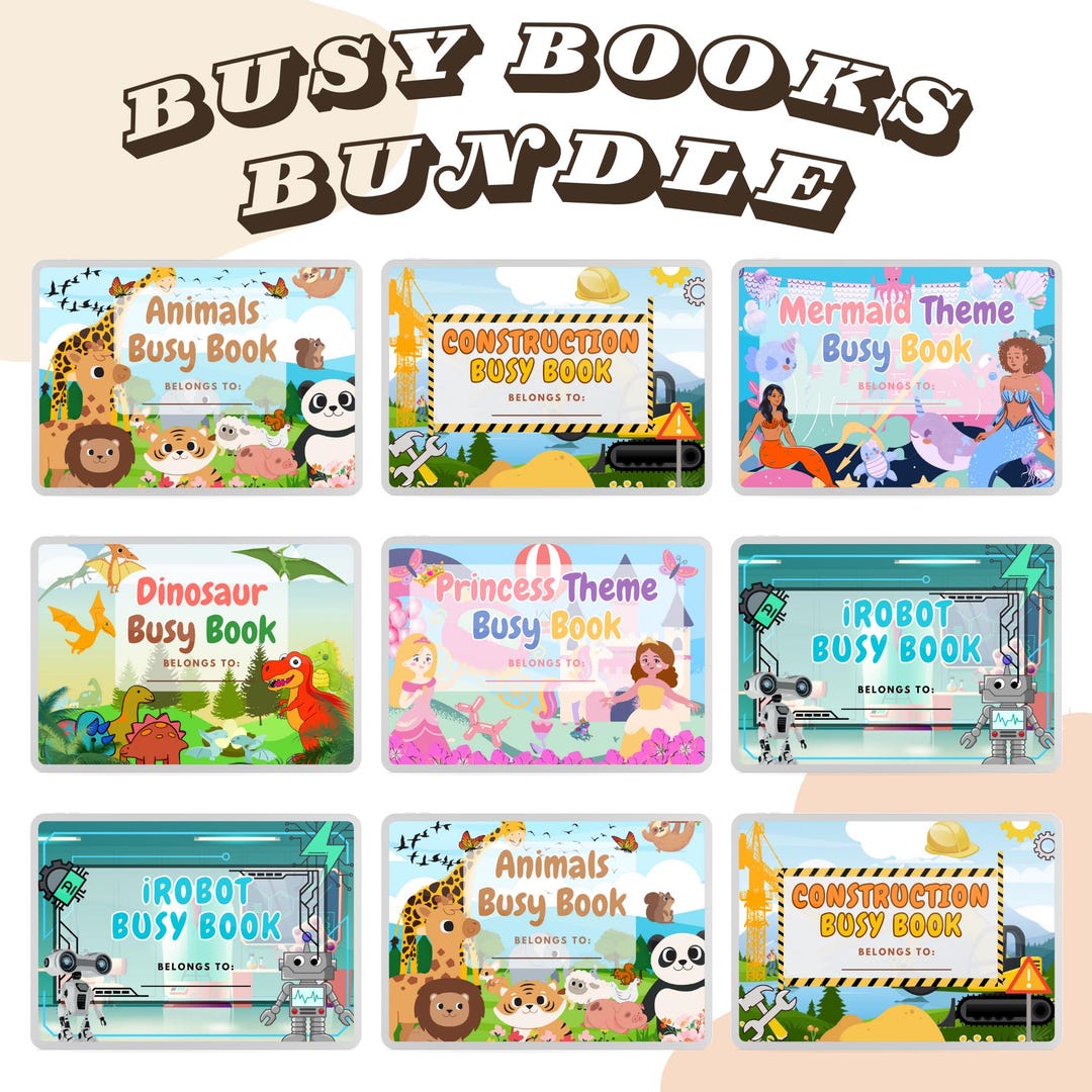 10 Busy Books for Kids With Freebies - Etsy