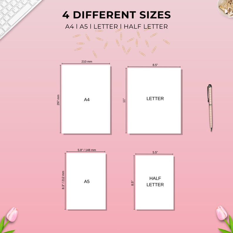 Printable Weekly Meal Planner I 7 Day Menu Planner I Food Planner I Pastel I A4/a5/letter/half ...