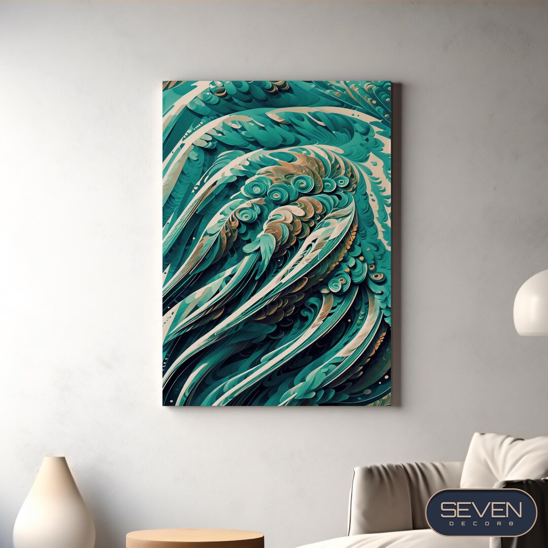 Unique Canvas Wall Art Large Abstract Gift for Him & Her Stunning Home ...