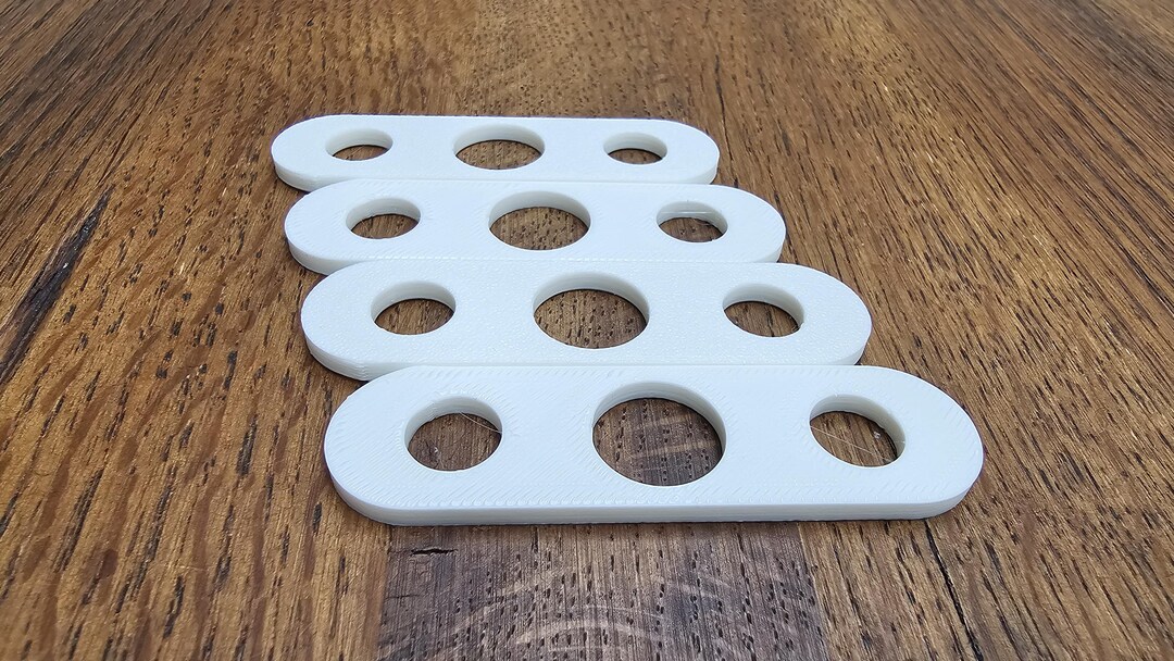 4 HEAVY DUTY Perfect-fit WHITE Window Handle Spacer Packers 3mm Thick X ...