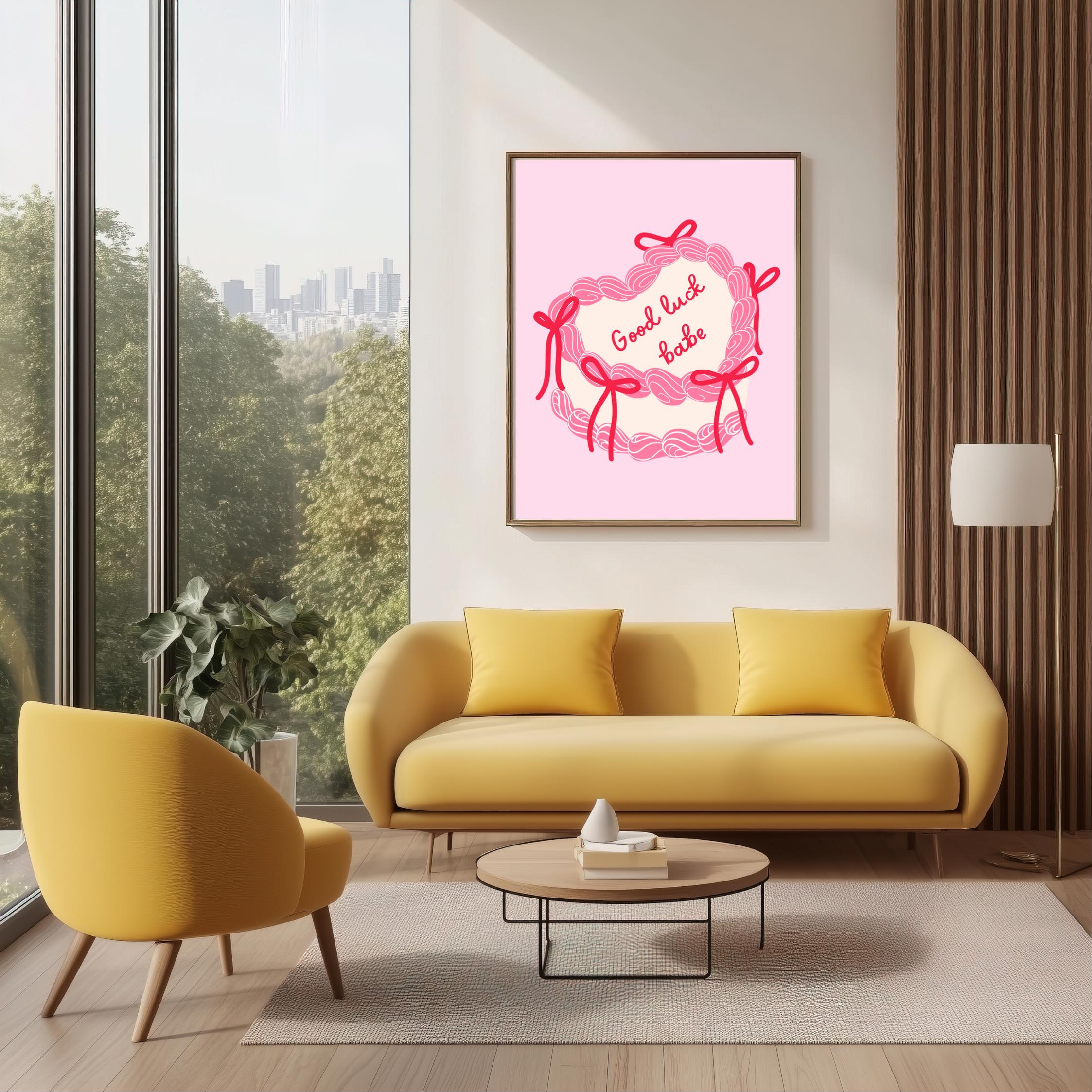 Chappell Roan Poster Good Luck Babe Merch Pink Girly Music Lyrics Wall ...