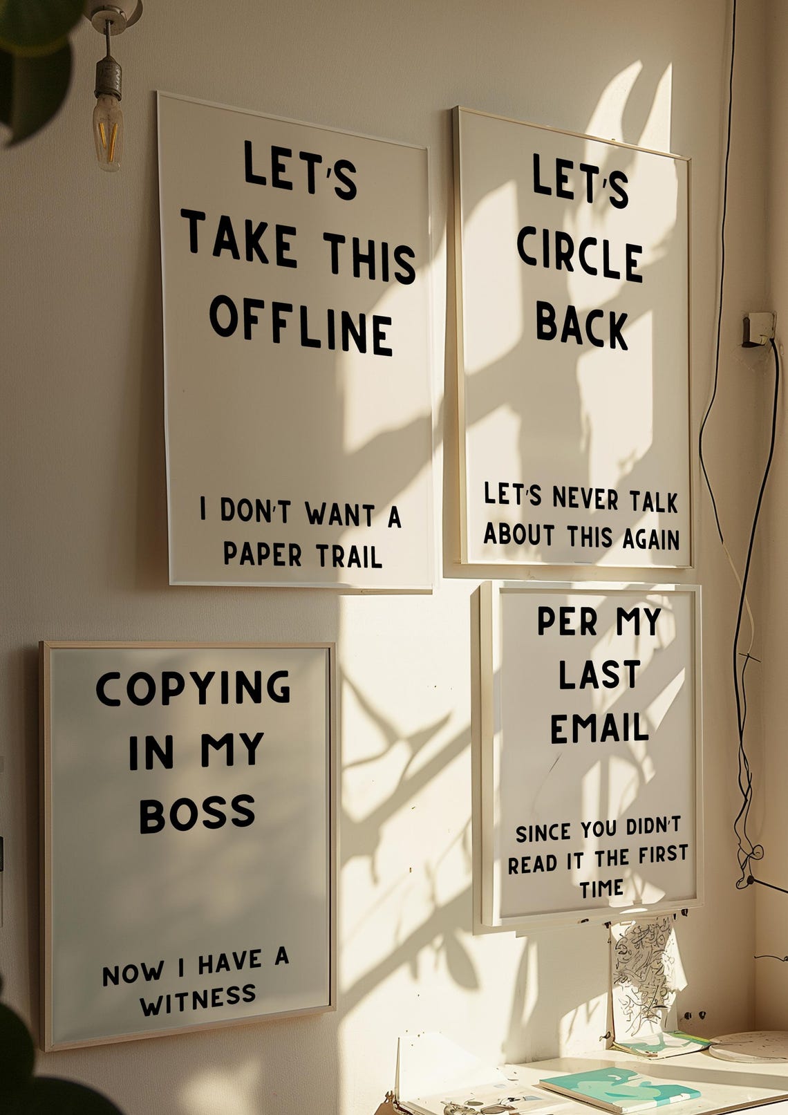 Funny Office Print Set: Minimalist Corporate Humor - Digital Download ...