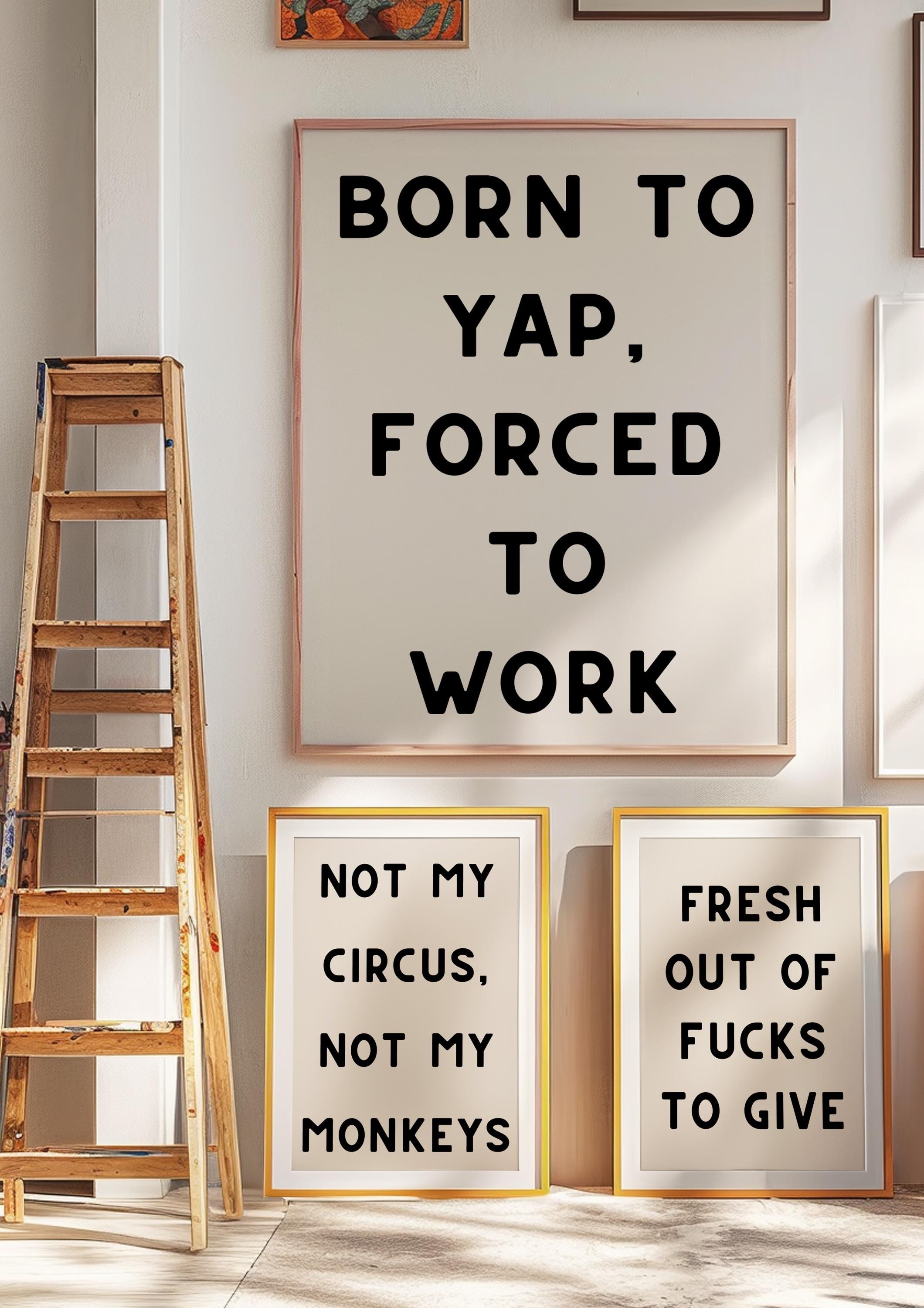 Funny Office Wall Art Set: Minimalist Corporate Humor Prints (digital ...