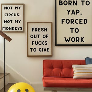 Funny Office Wall Art Set: Minimalist Corporate Humor Prints (digital ...