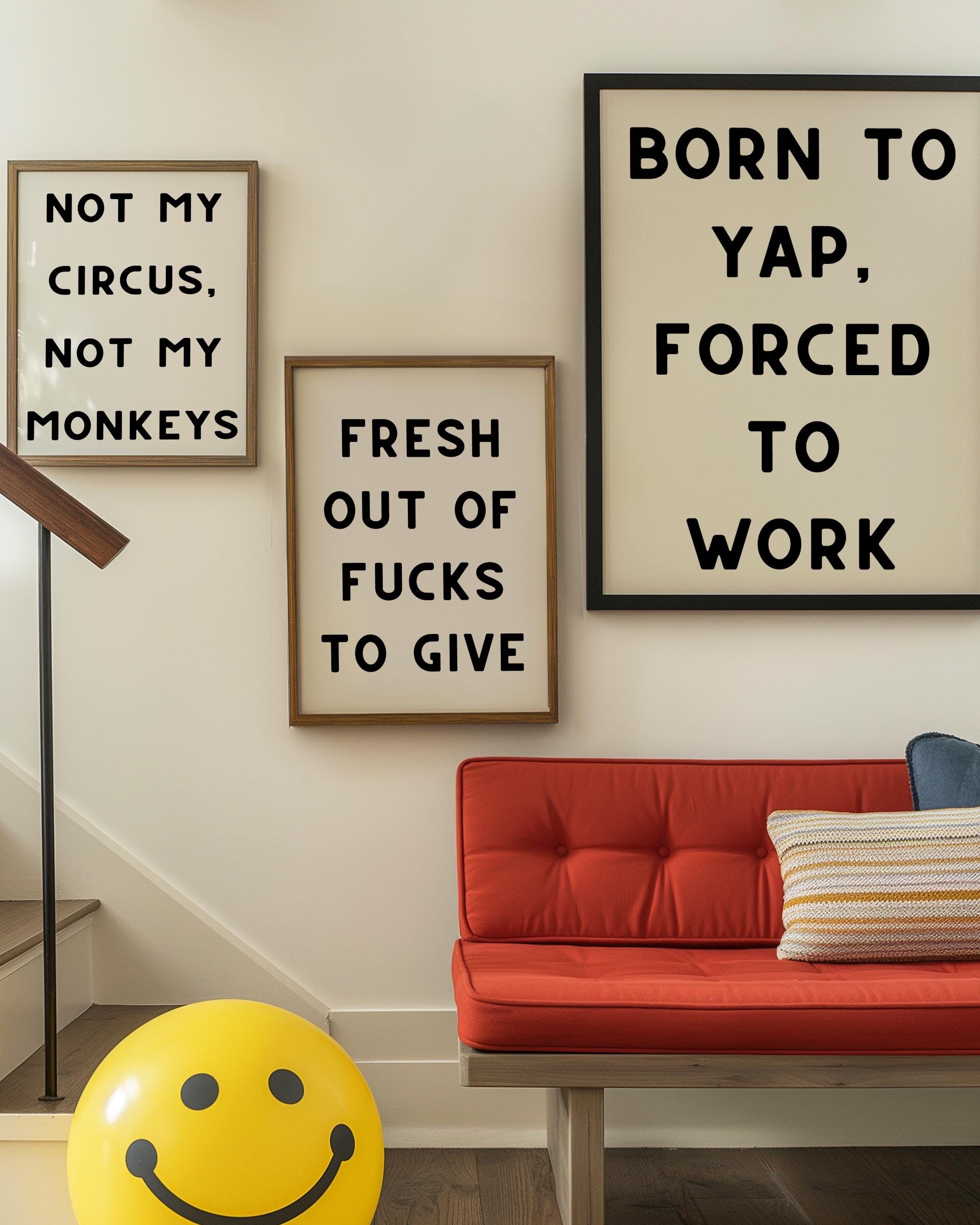 Funny Office Wall Art Set: Minimalist Corporate Humor Prints (digital ...