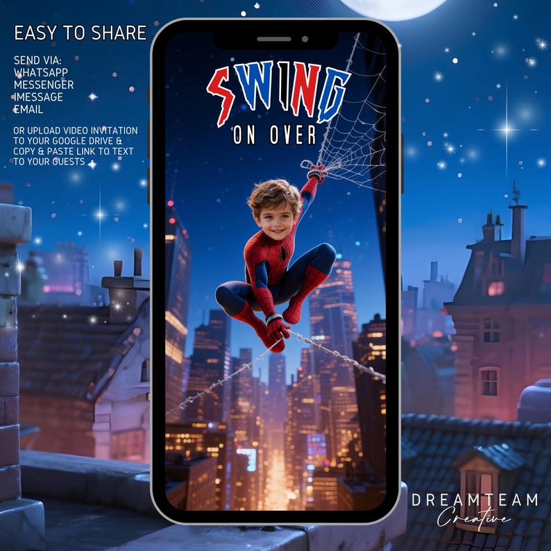 Animated Spiderman Video Invitation | Personalized Video Invite With ...