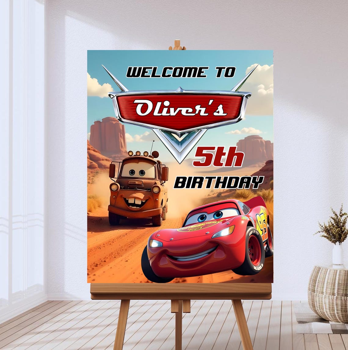 CARS Welcome Sign Instant DOWNLOAD Cars Birthday Welcome Sign Lightning ...