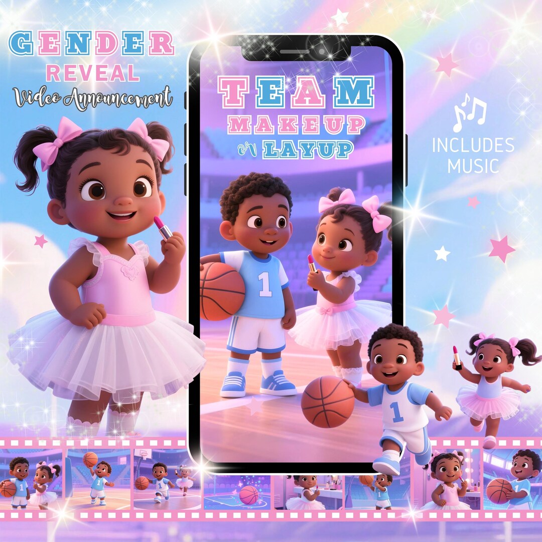 African American Gender Reveal Video: Basketball Layup or Makeup - It's ...