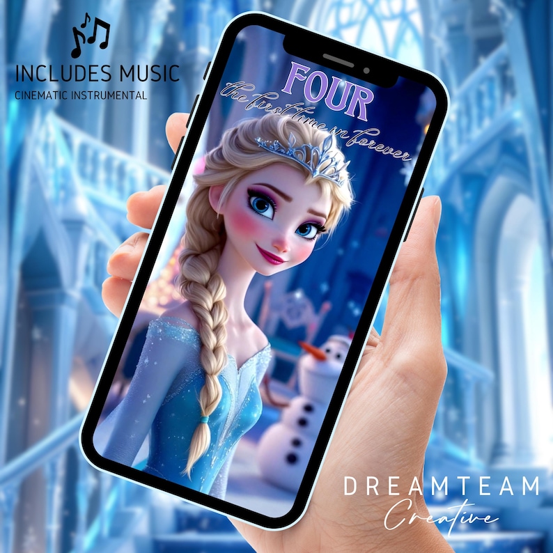 Frozen Birthday Video Invitation: Princess Elsa & Olaf Animated Party ...