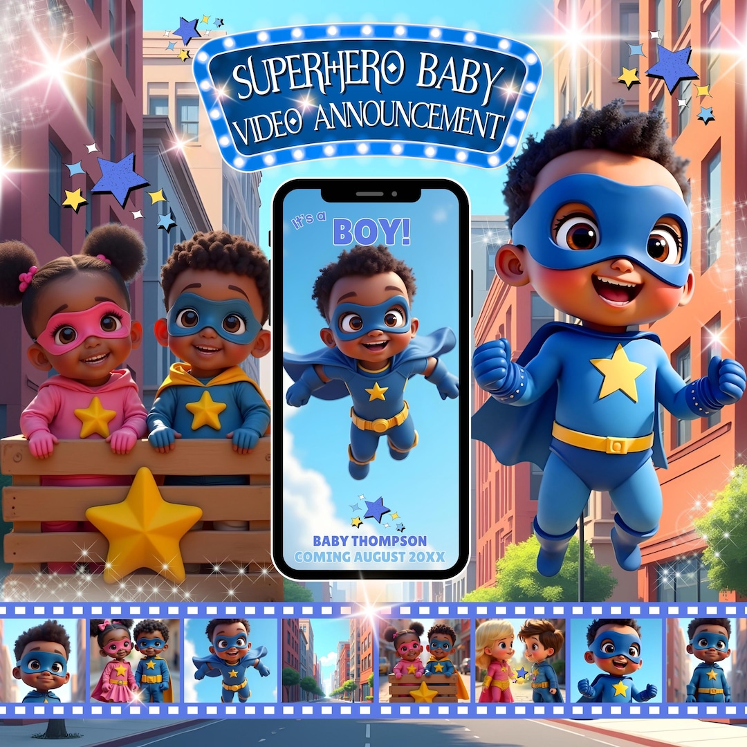 AFRICAN AMERICAN GENDER Reveal Video Announcement Superhero Gender ...