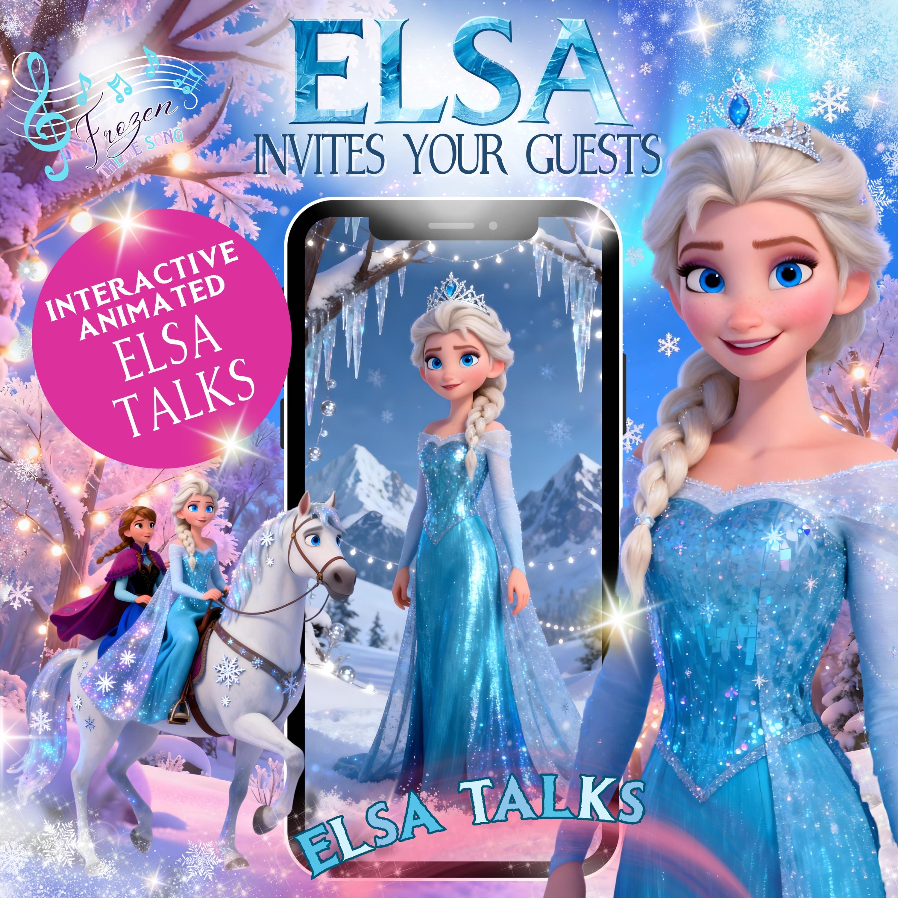 Personalized Frozen Birthday Video Invitation | Princess Elsa Talks ...