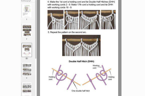Macrame Boho Wall Hanging Pattern PDF, Crochet Pattern, Macrame Wall ...