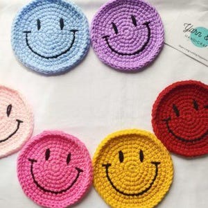 Coaster Crochet Pattern Trivet Crochet Pattern Smile Coasters Crochet ...