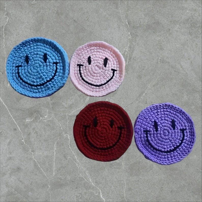 Coaster Crochet Pattern Trivet Crochet Pattern Smile Coasters Crochet ...