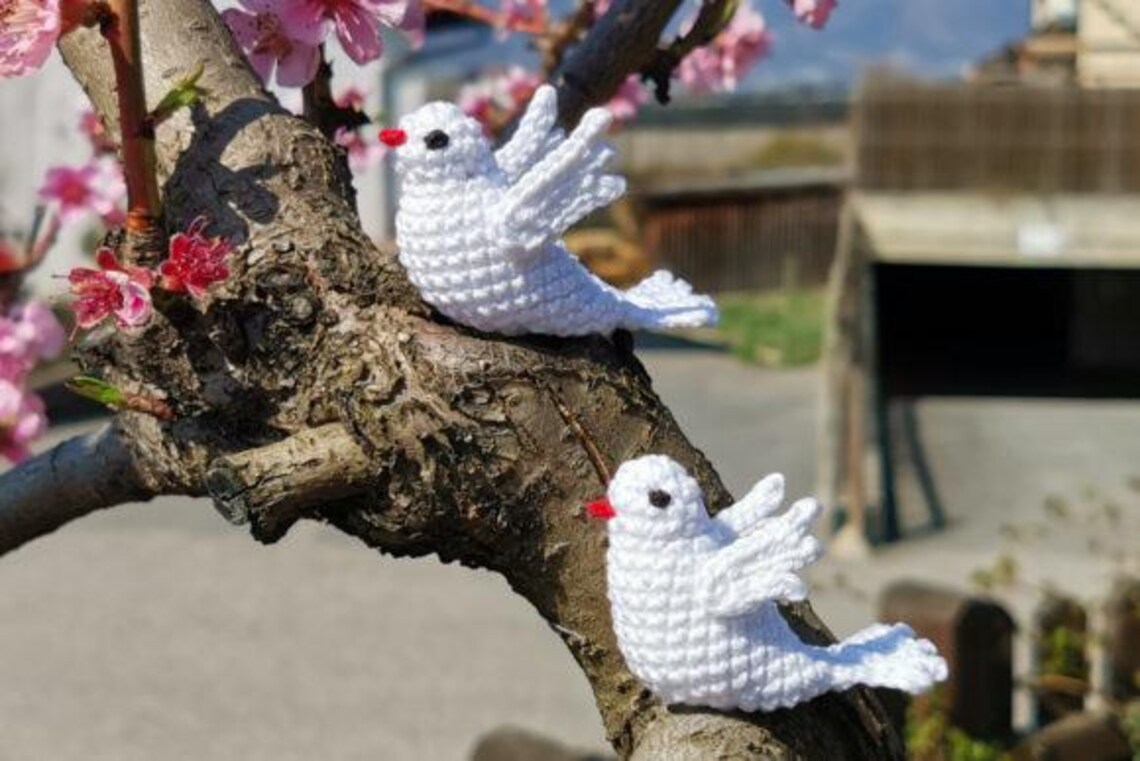 Doves Crochet Pattern Doves Amigurumi Pattern Birds Crochet Pattern ...