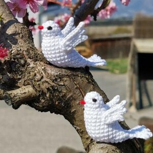 Doves Crochet Pattern Doves Amigurumi Pattern Birds Crochet Pattern ...