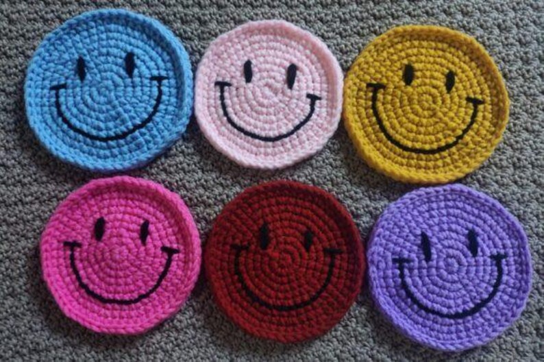 Coaster Crochet Pattern Trivet Crochet Pattern Smile Coasters Crochet ...