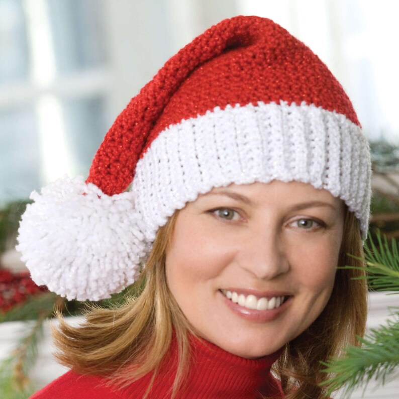 Santa Hat Crochet Pattern , Christmas Hat Pattern , DIY Christmas ...