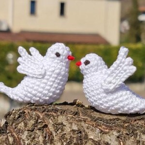 Doves Crochet Pattern Doves Amigurumi Pattern Birds Crochet Pattern ...