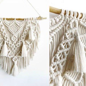 Macrame Boho Wall Hanging Pattern PDF, Crochet Pattern, Macrame Wall ...