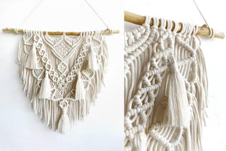 Macrame Boho Wall Hanging Pattern PDF, Crochet Pattern, Macrame Wall ...