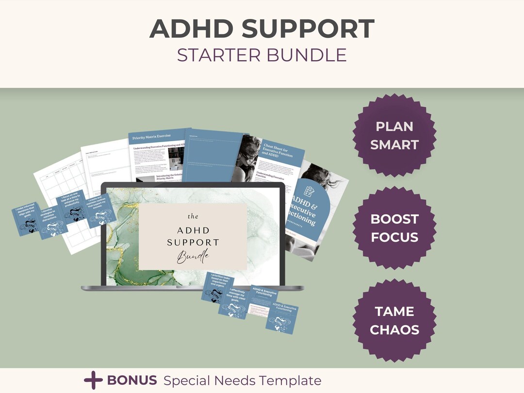 ADHD Worksheet Executive Function Planner Digital Organization Tool ...