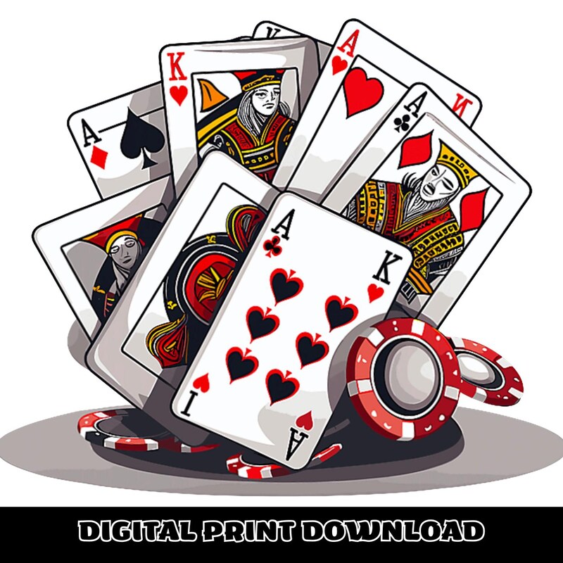 Poker Hands Wall Art - Etsy