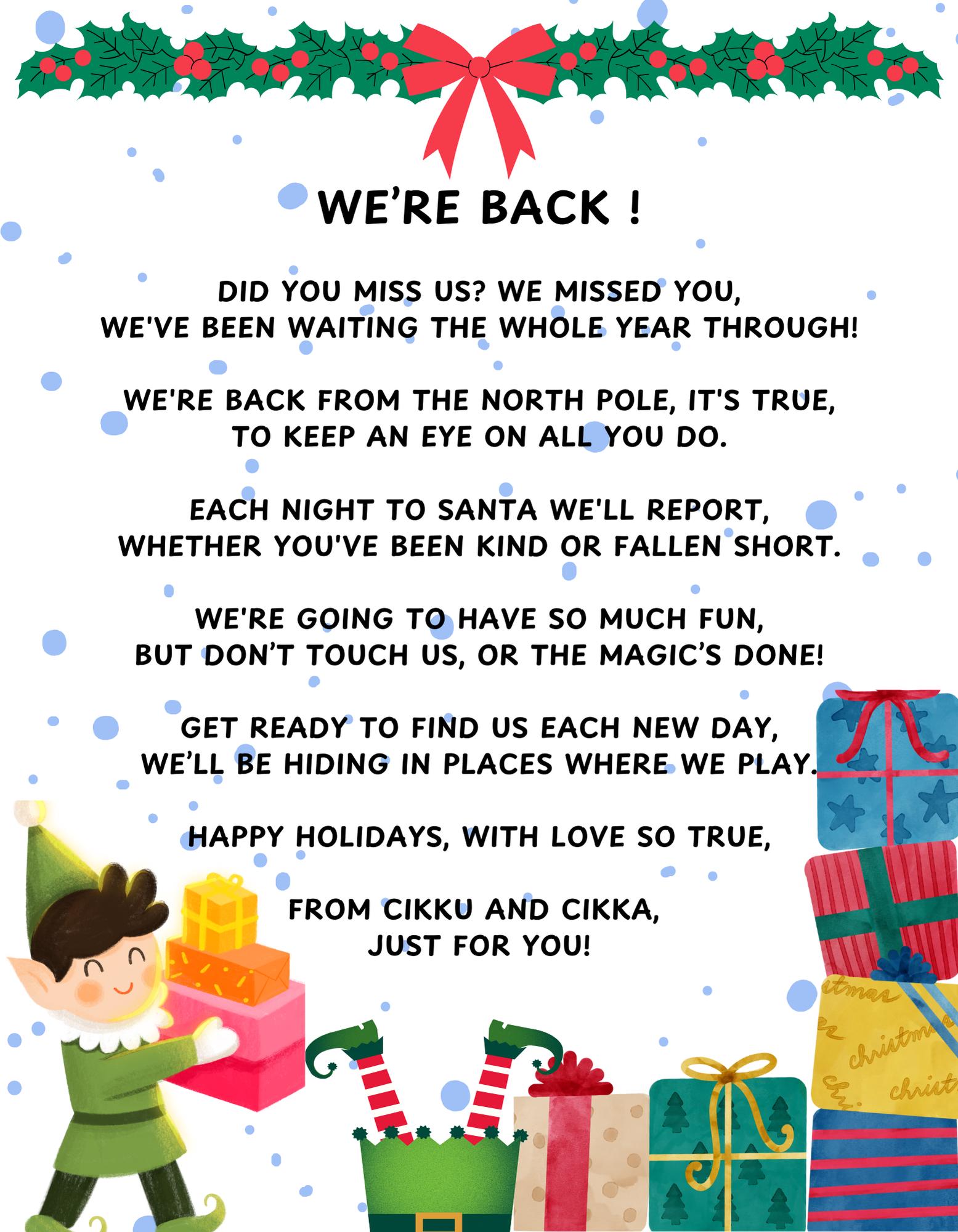 Hello Letter Elf Elves on the Shelf - Etsy