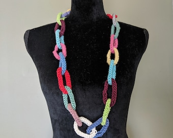 Knit Chain Scarf | Etsy