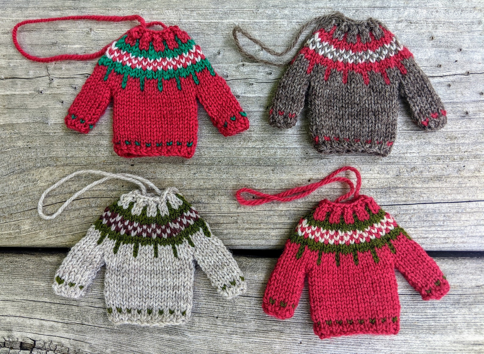Ornament Mini Sweaters - Etsy