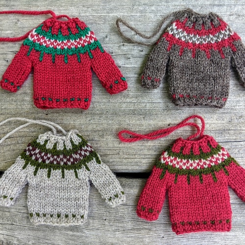 Ornament Mini Sweaters | Etsy