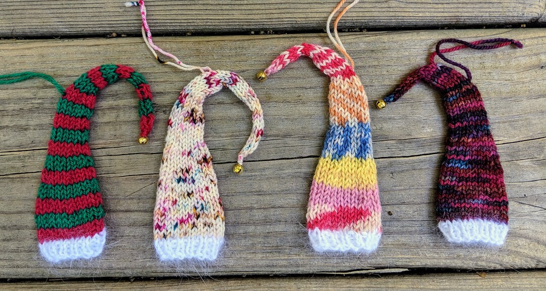 Pattern for Mini Stocking Hat and Mini Stocking Christmas Ornaments - Etsy