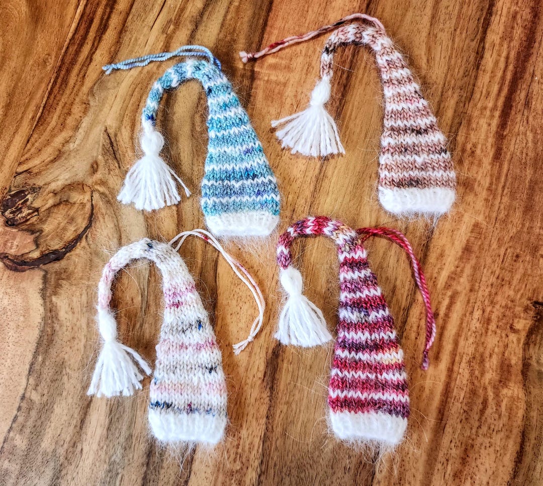 Ornament Mini Stocking Hat Angora Stripes - Etsy